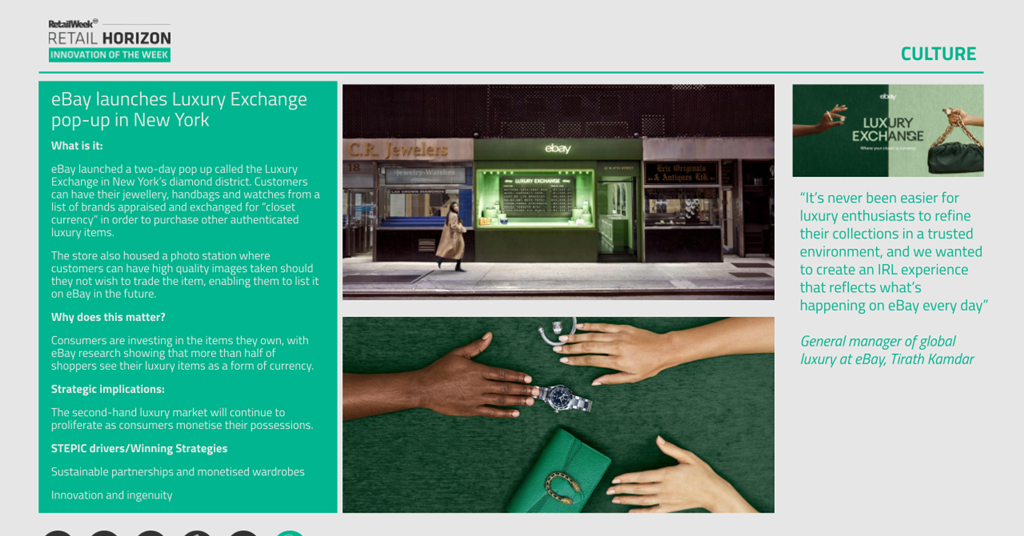 Innovation of the Week: eBay's luxury pop-up store in New York City ...