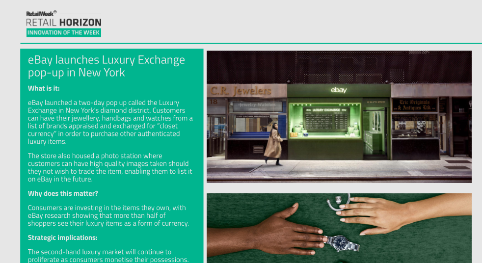 Innovation of the Week: eBay's luxury pop-up store in New York City ...