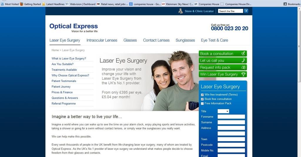 Optical Express to close 40 stores | News | Retail Week