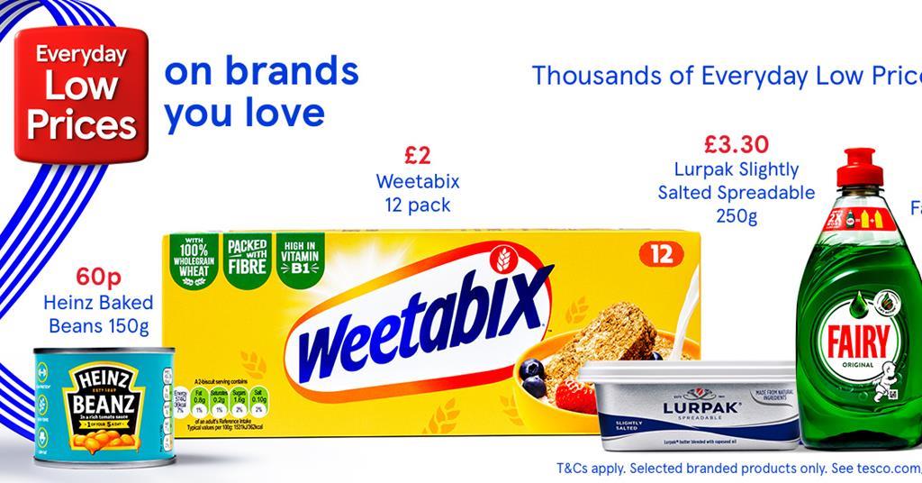 Tesco reinstates iconic blue and white striped Value logo after 13-year ...