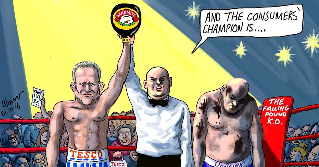 Blower’s retail cartoon: Tesco vs Unilever price fight | Cartoon ...