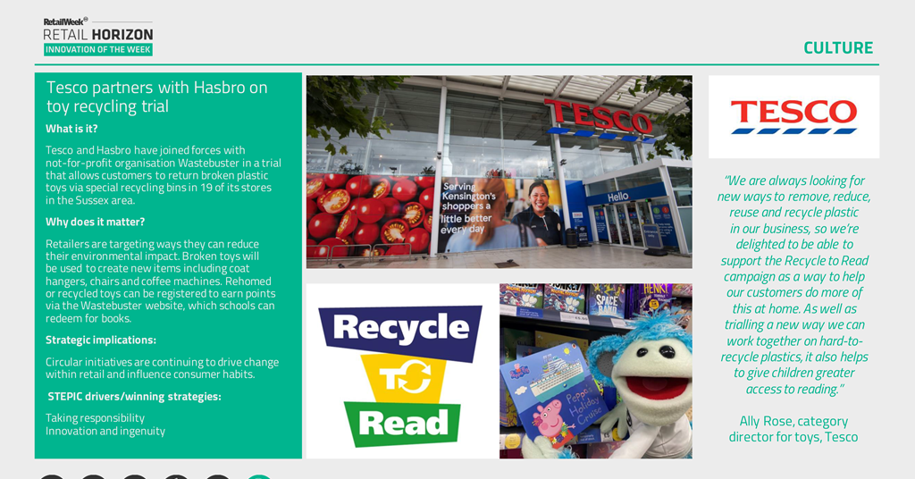 Innovation of the Week: Tesco partners with Hasbro on toy recycling ...