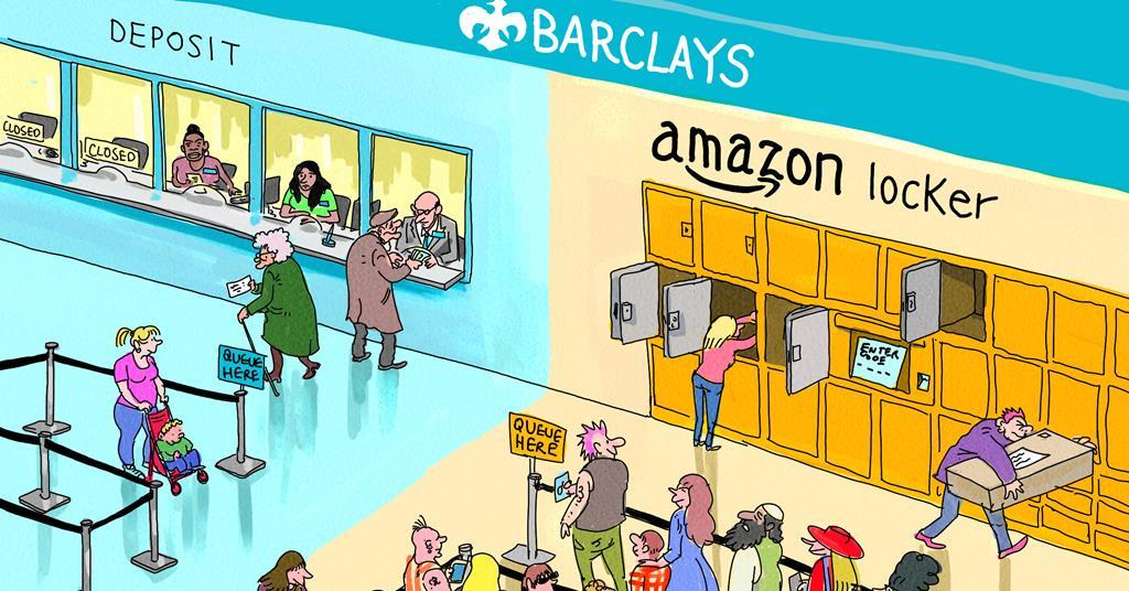 Blower’s retail cartoon: Amazon to use Barclays branches as collection ...