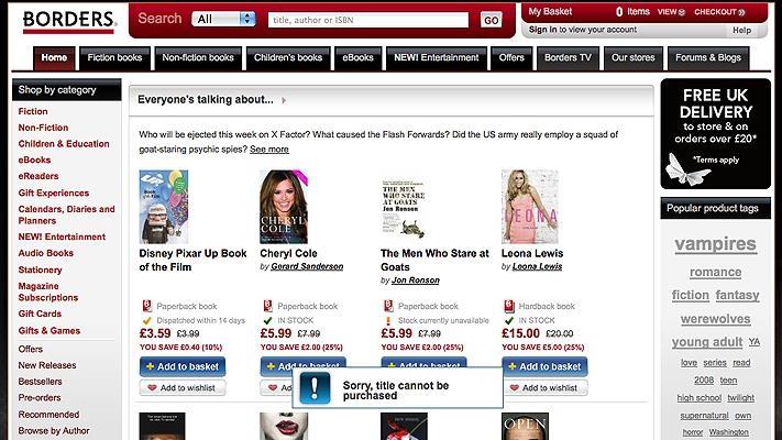 Borders UK stops taking orders online | News | Retail Week