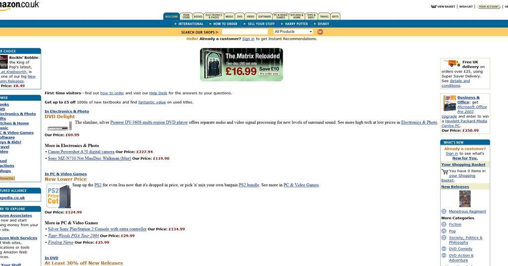 Etail evolution: A look at Amazon’s website through the years ...