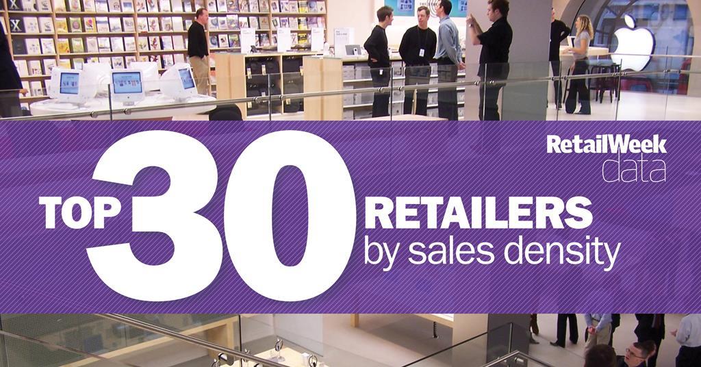 Top 30 bricks-and-mortar retailers by sales density | Data | Retail Week