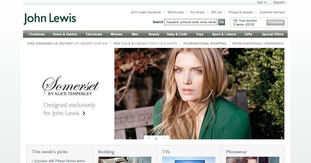 Etail Evolution: John Lewis' website through the years | Analysis ...