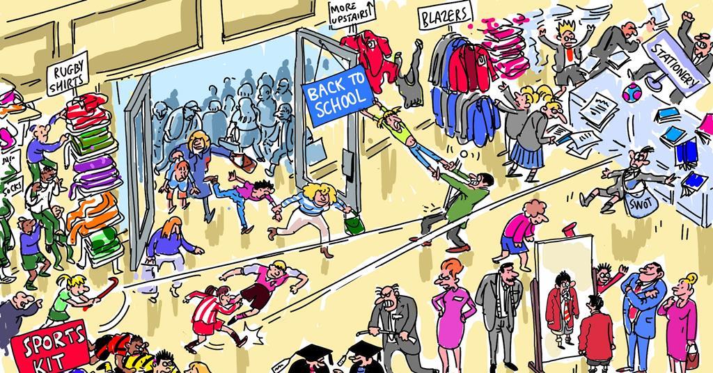 Blower’s retail cartoon: The back-to-school shopping rush | Cartoon ...