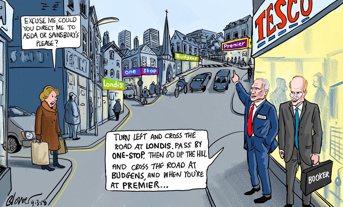 Blower’s retail cartoon: Tesco completes Booker deal | Cartoon | Retail ...