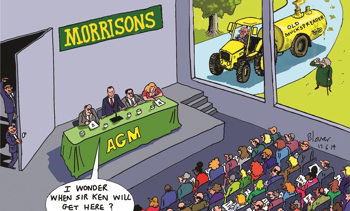 Blower’s retail cartoon: Morrisons’ AGM hijacked by Sir Ken’s cruddy ...