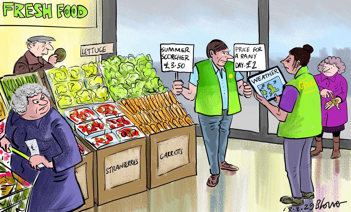 Retail cartoon: Take a rain check on grocery prices | Cartoon | Retail Week