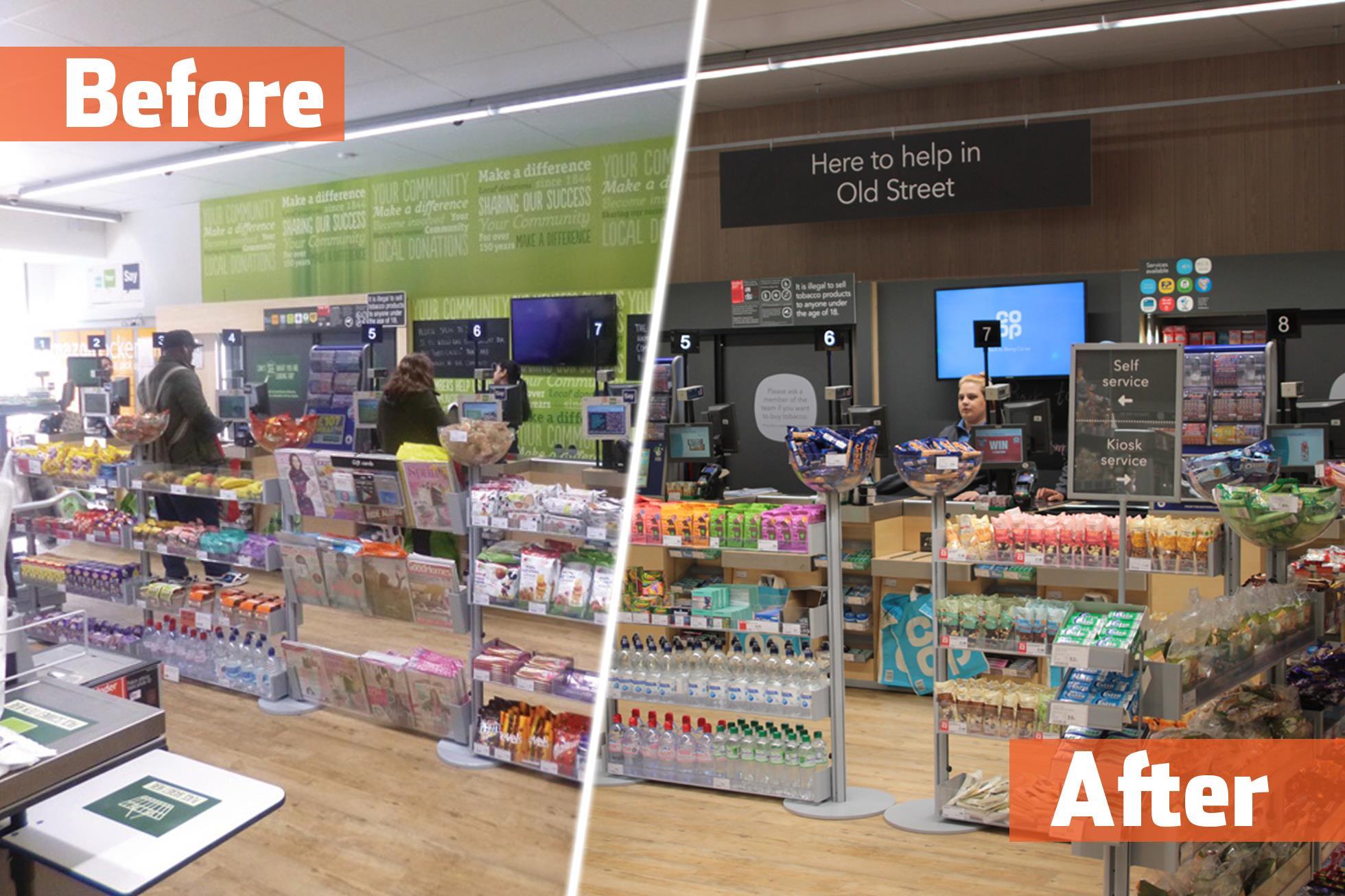 Store gallery: Before and after – The Co-op's rebranded Old Street ...